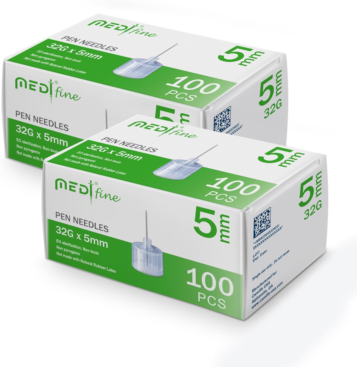 Fine Pen Needle 32G - 5mm - Ultra Fine 1 Box of 100 | PepPens